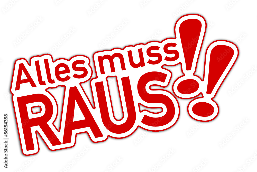 Stock-Vektorgrafik „Alles muss raus Schild #130913-svg03“ | Adobe Stock