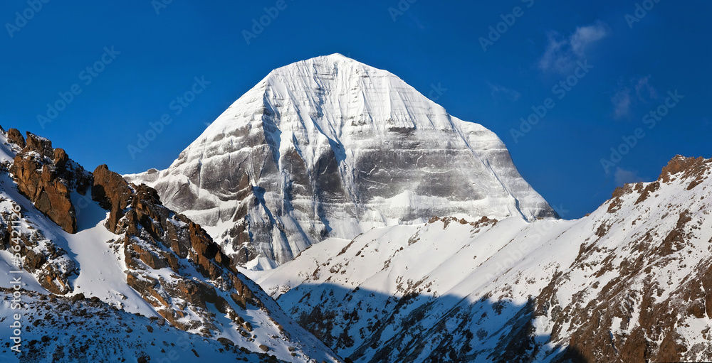 Panorama of holy Mount Kailash, Tibet Stock Photo | Adobe Stock