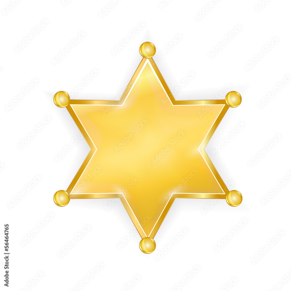 gold police star Stock Vector | Adobe Stock