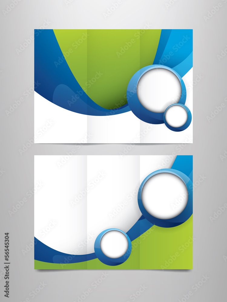 tri fold green brochure template Stock Vector | Adobe Stock