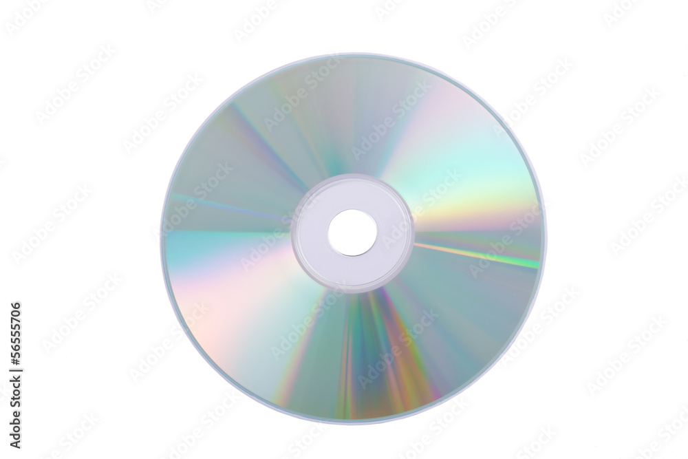 Silver DVD isolated on a white background Stock Photo | Adobe Stock