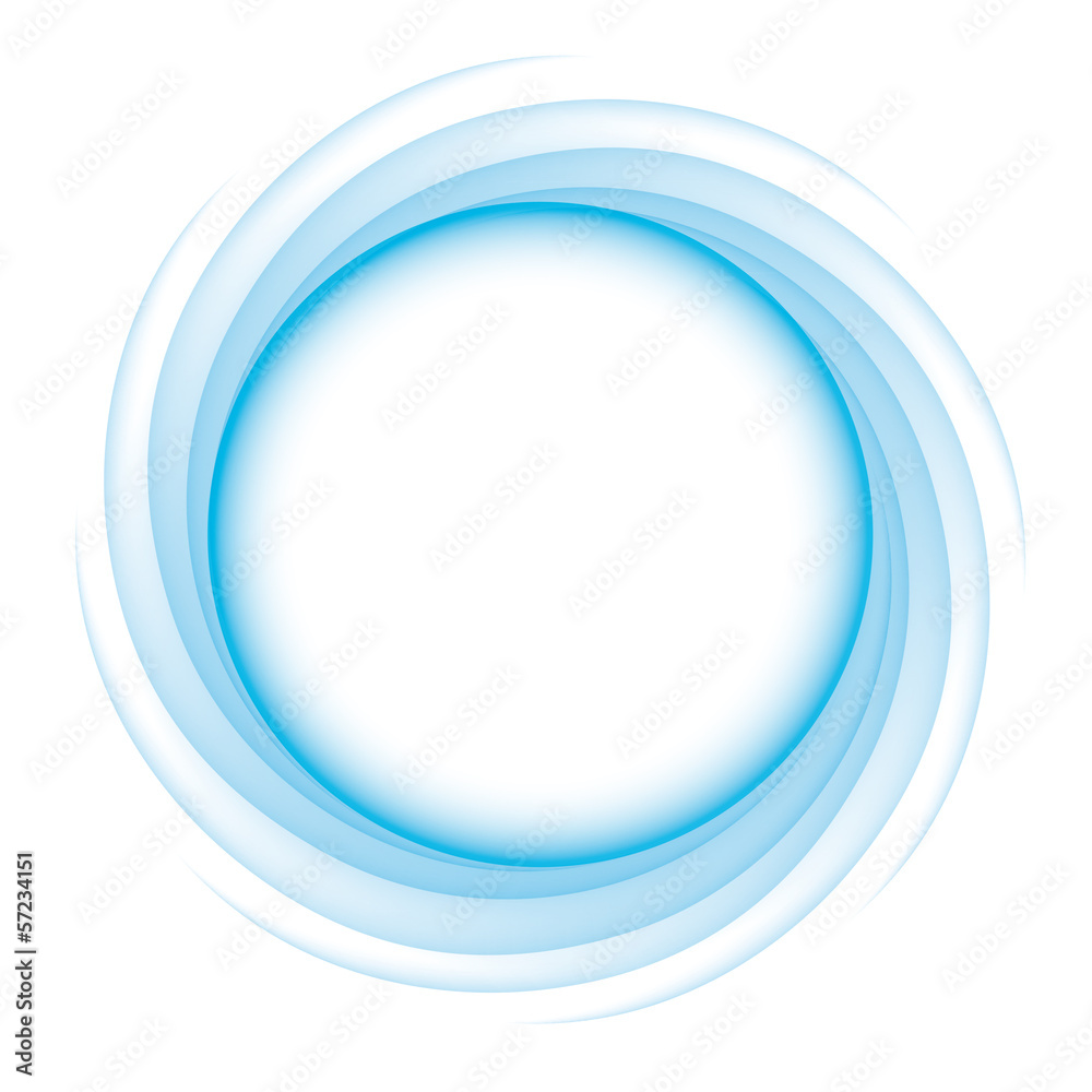 blue wave round Stock Vector | Adobe Stock