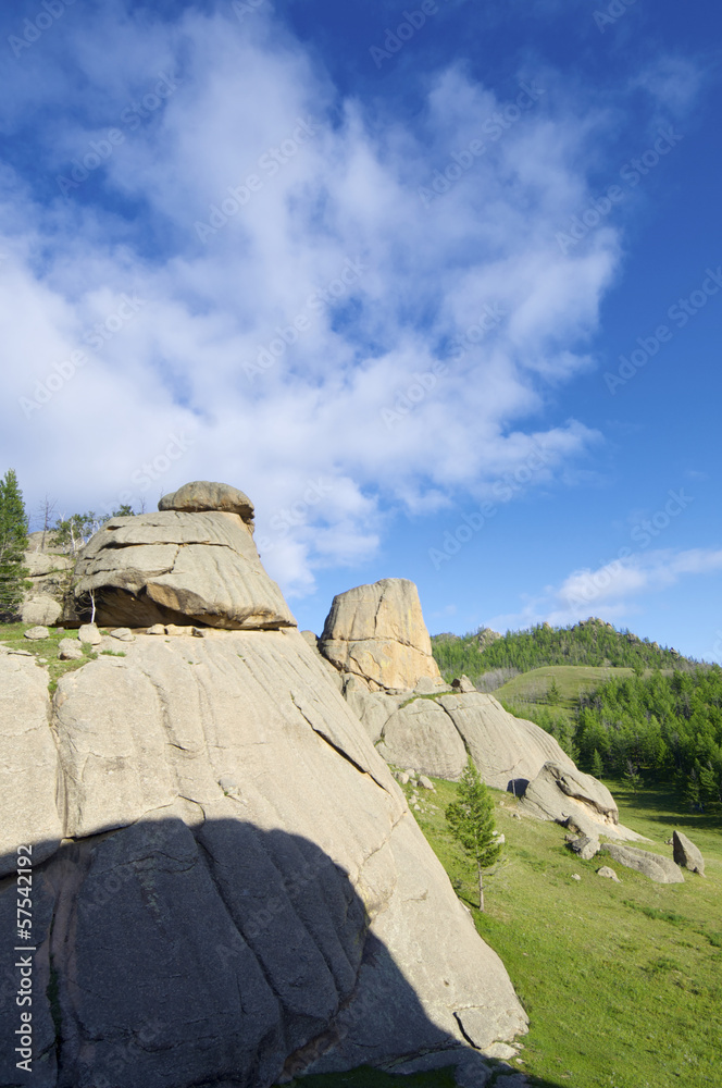 Mongolian landscape Stock Photo | Adobe Stock