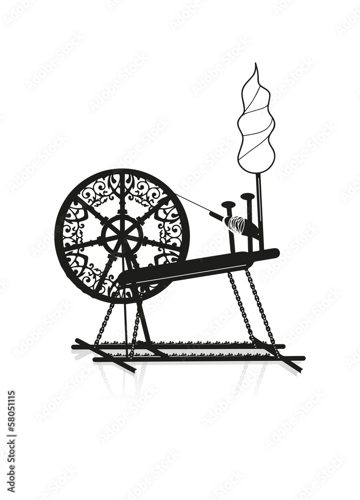 Stock-Vektorgrafik „Spinnrad“ | Adobe Stock