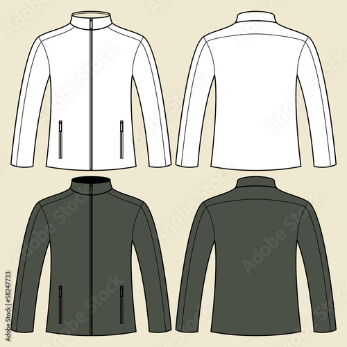 Jacket template - front and back - Buy this stock vector and explore ...