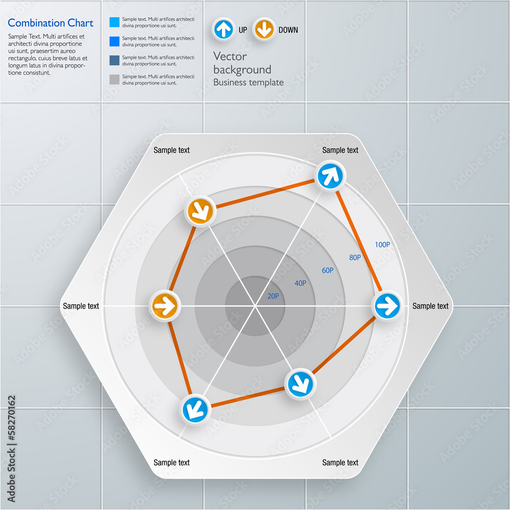 Infographics Vector Background Combination Chart Stock Vector | Adobe Stock