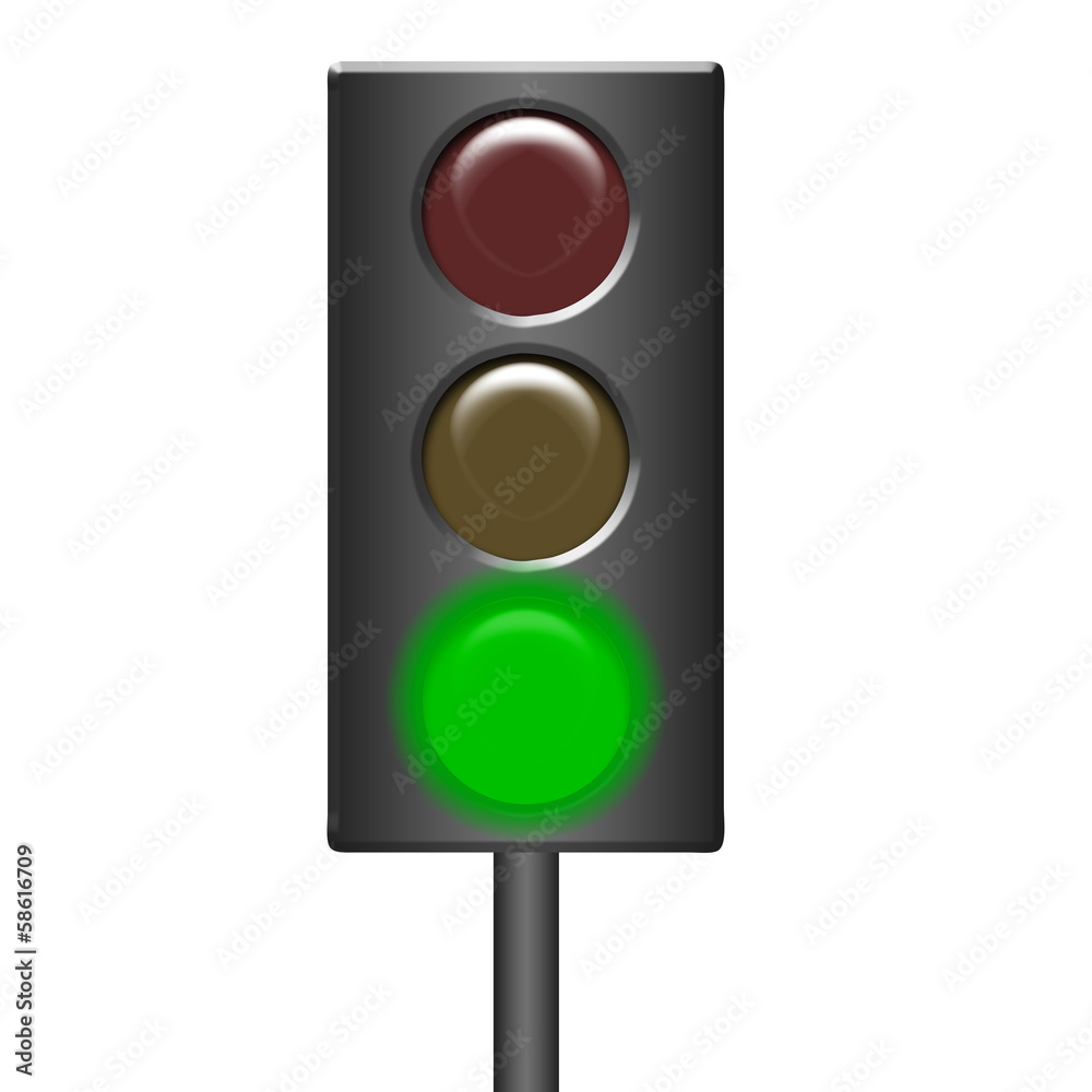 Semaforo verde Stock Illustration | Adobe Stock