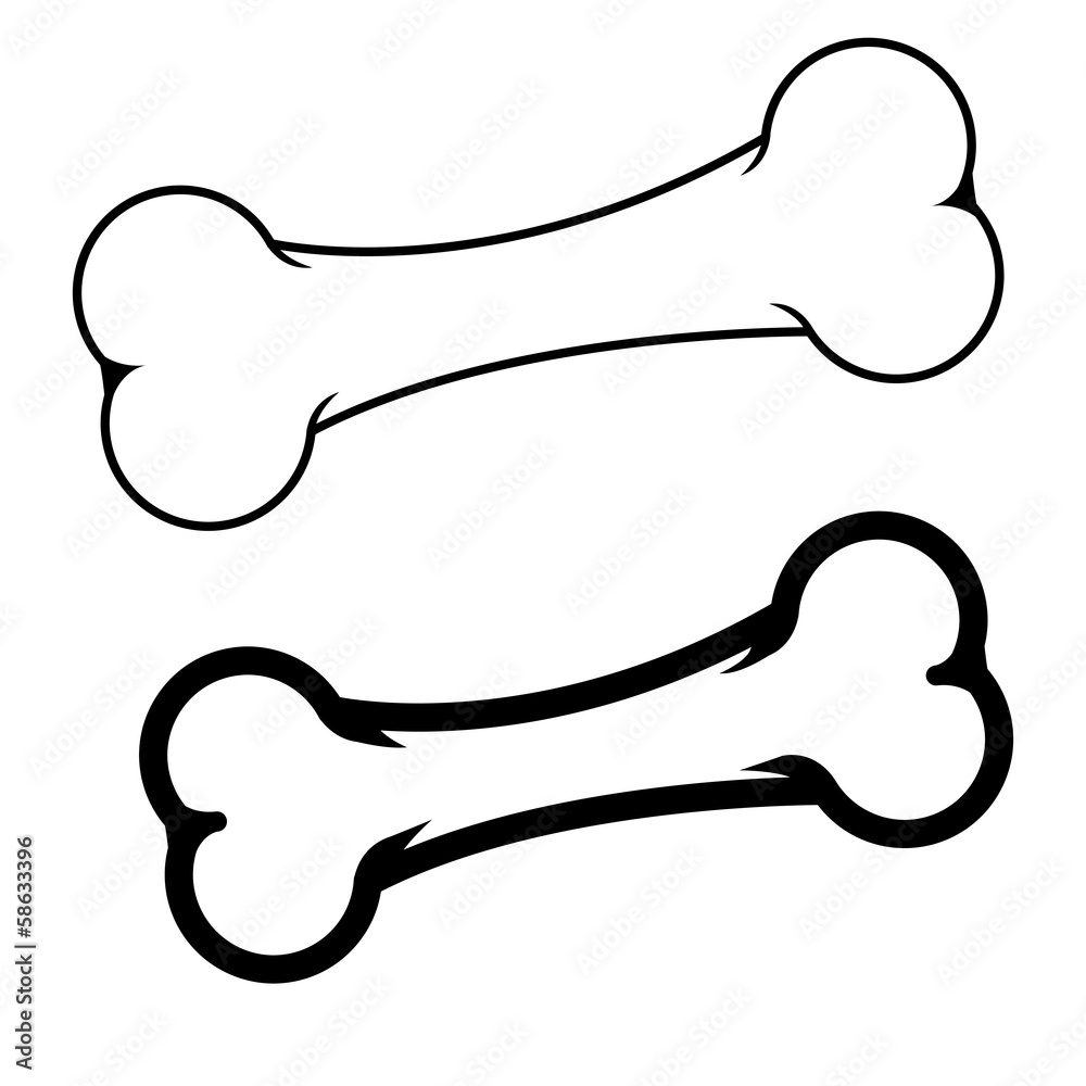 Dog Bone. Vector Illustration Stock Vector | Adobe Stock