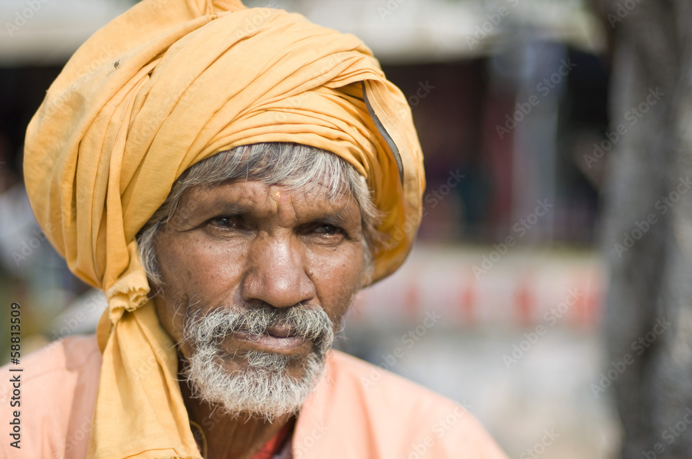 Indian monk , Hindu sadhu , Rajasthan , India Stock Photo | Adobe Stock