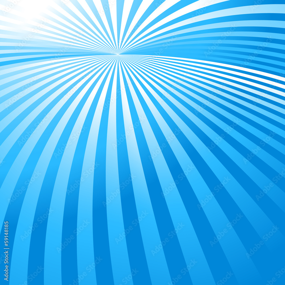 abstract blue background with sun rays Stock Vector | Adobe Stock