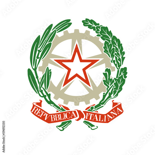 Stemma della repubblica italiana Stock-Vektorgrafik | Adobe Stock