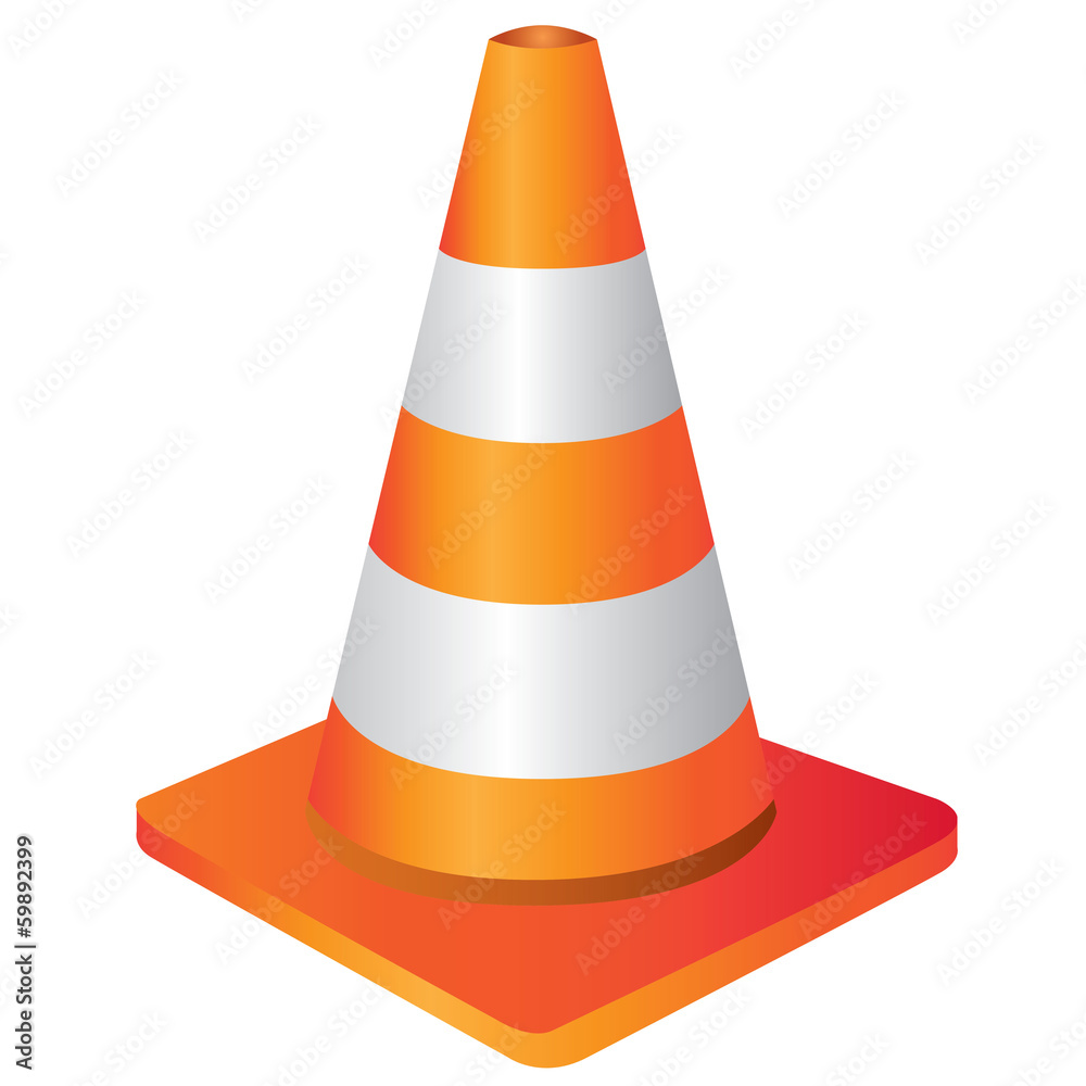 construction cone, traffic cone sign Stock Vector | Adobe Stock