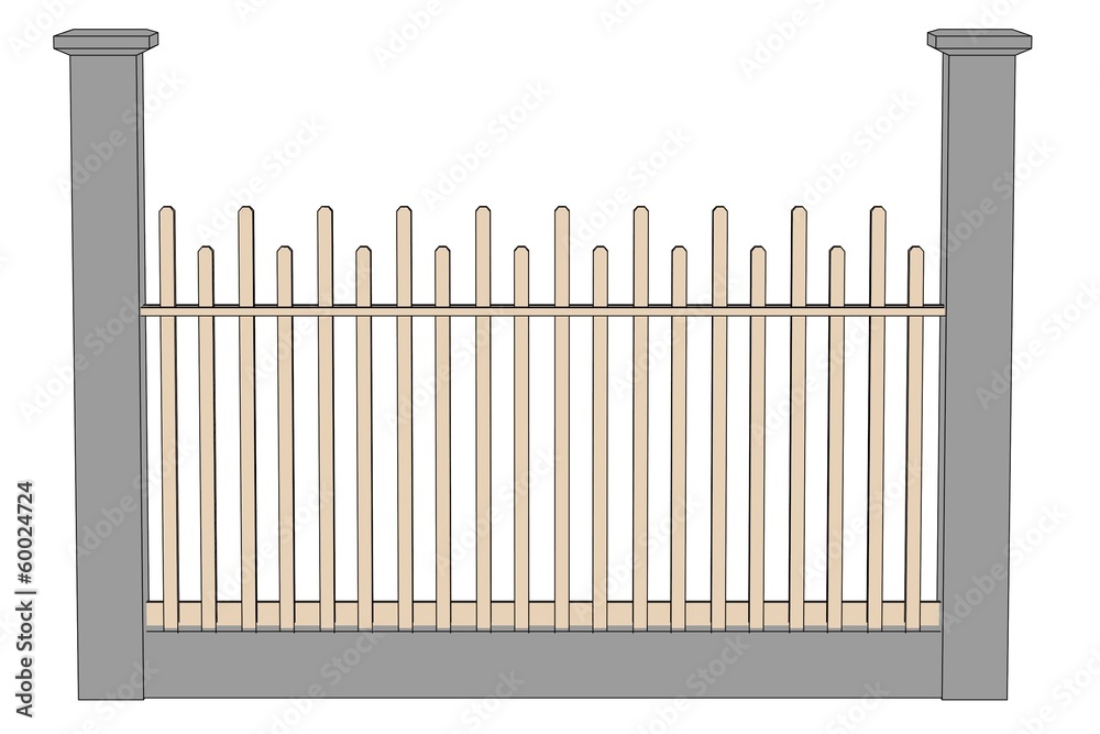 cartoon illustration of fence (railings) Stock Illustration | Adobe Stock