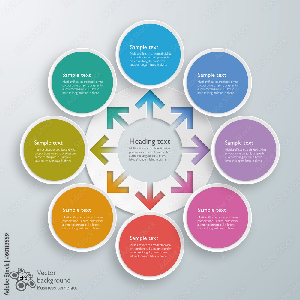 Infographics Vector Background 8-Step Process Stock Vector | Adobe Stock