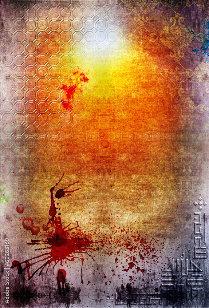 Background with gold and blood Stock Illustration | Adobe Stock