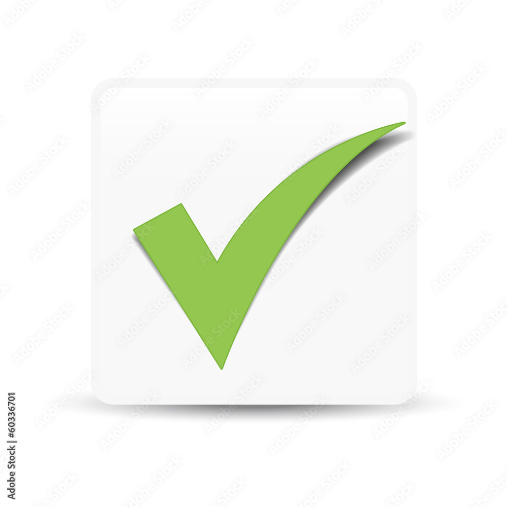 Green Check Mark Symbol Stock Vector | Adobe Stock