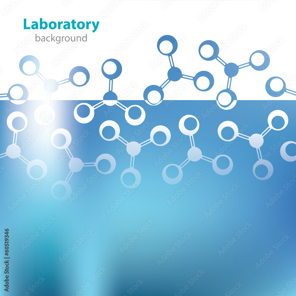 Abstract light blue medical laboratory background. Stock Vector | Adobe ...