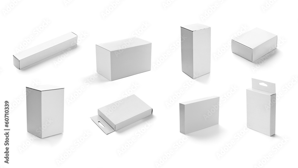 white box container template blank package Stock Photo | Adobe Stock