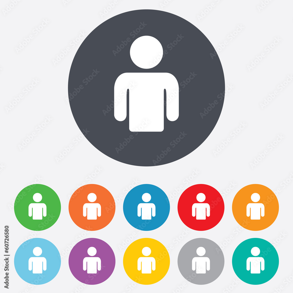 User sign icon. Person symbol. Stock Vector | Adobe Stock