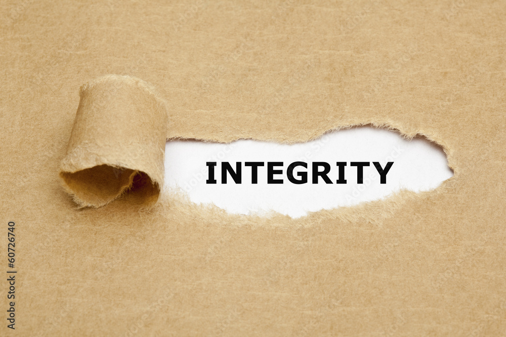 Integrity Torn Paper Concept Stock Photo | Adobe Stock