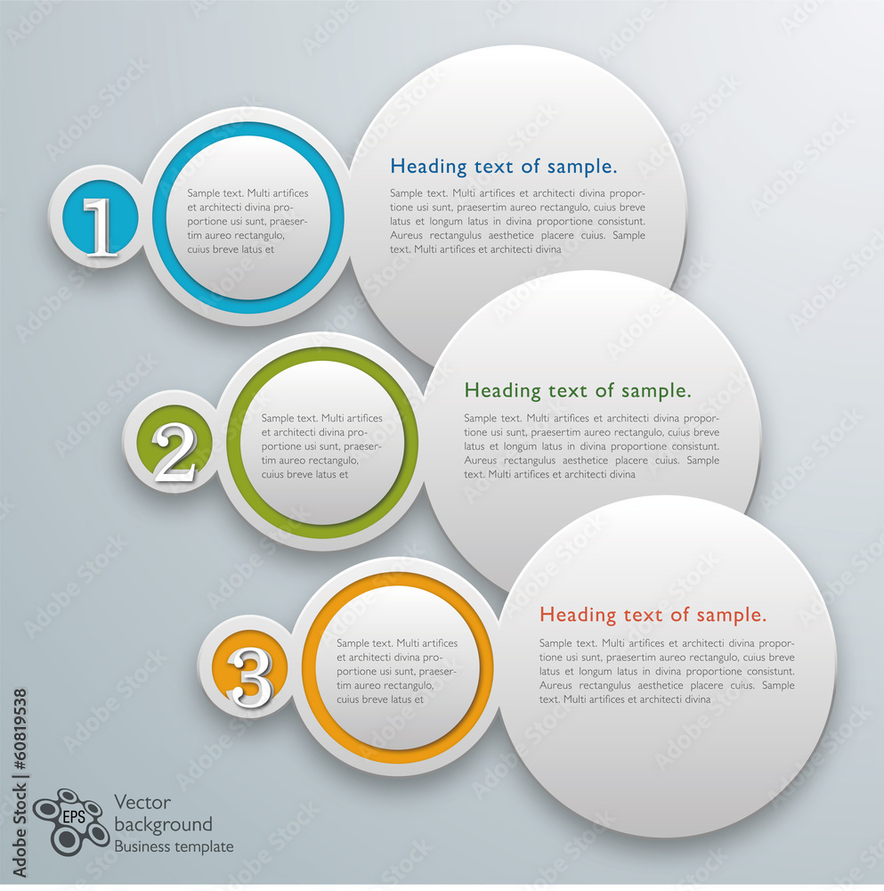 Infographics Vector Background 3-Step Process Stock Vector | Adobe Stock