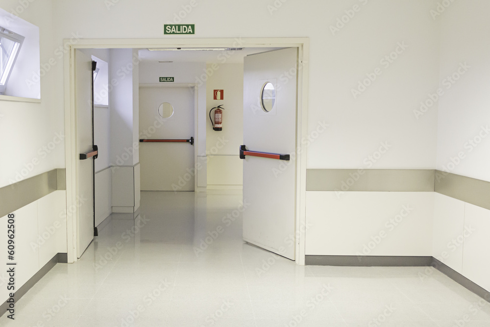 Hospital exit door Stock Photo | Adobe Stock