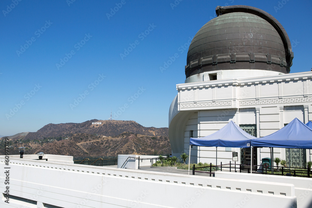 Los Angeles Observatory and Hollywood sign Stock Photo | Adobe Stock