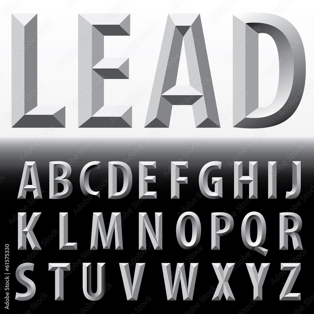lead letters Stock Vector | Adobe Stock