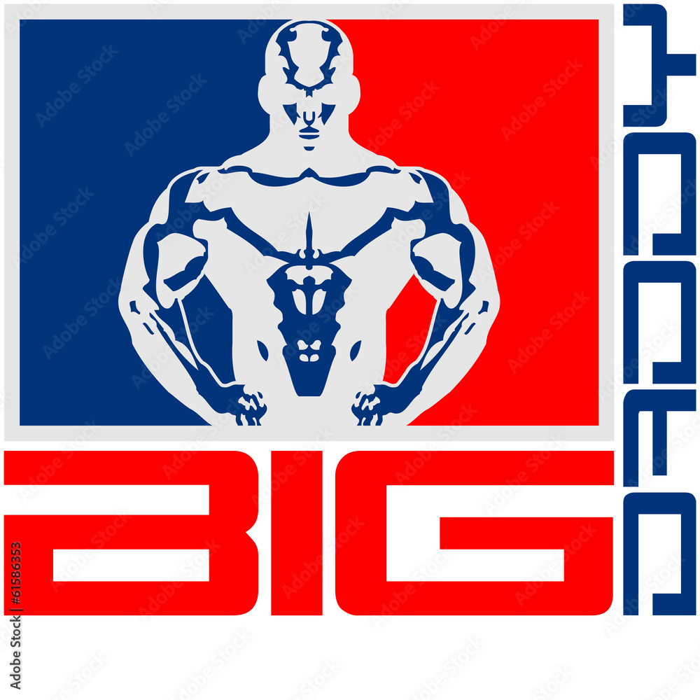 Big Daddy Bodybuilder Logo Papa Held Vater Stock Illustration | Adobe Stock