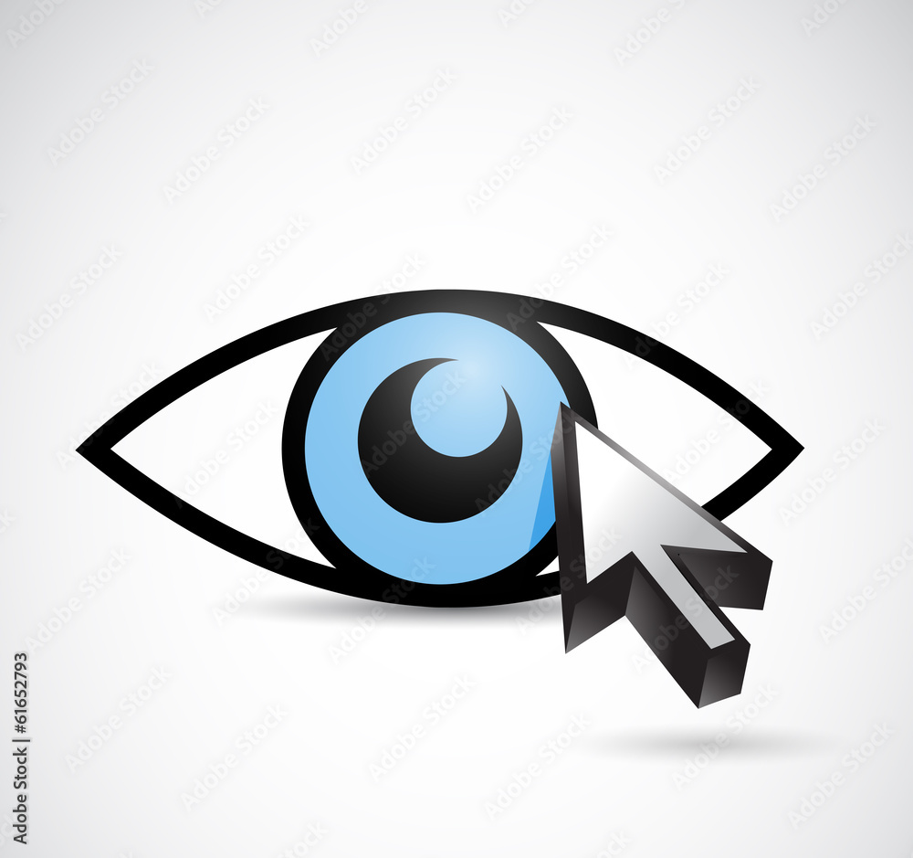 eye and cursor illustration design Stock Illustration | Adobe Stock