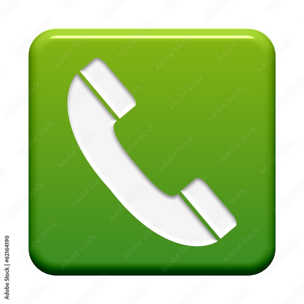 Stock-Illustration „Grüner Button: Telefon-Symbol“ | Adobe Stock