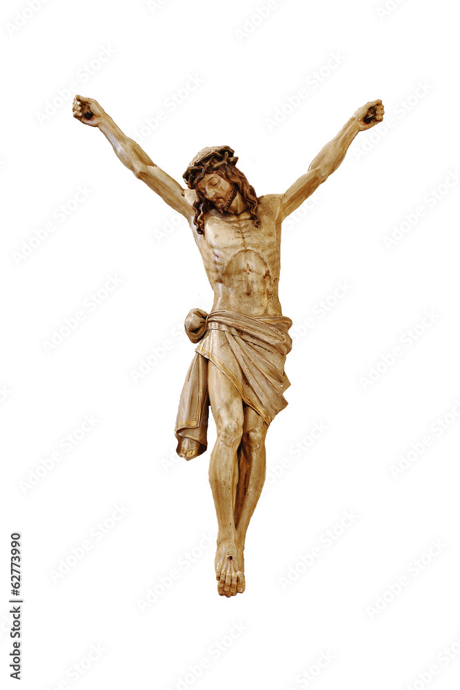 Jesus without cross isolated in white Stock Photo | Adobe Stock