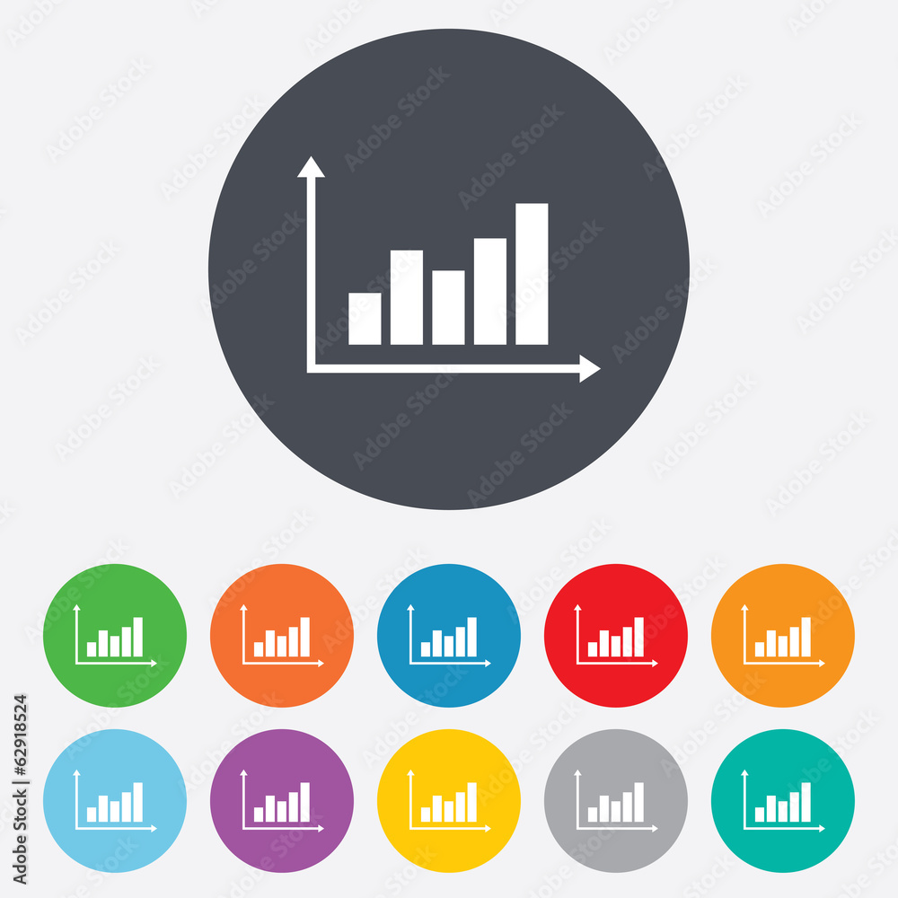 Graph chart sign icon. Diagram symbol. Stock Vector | Adobe Stock