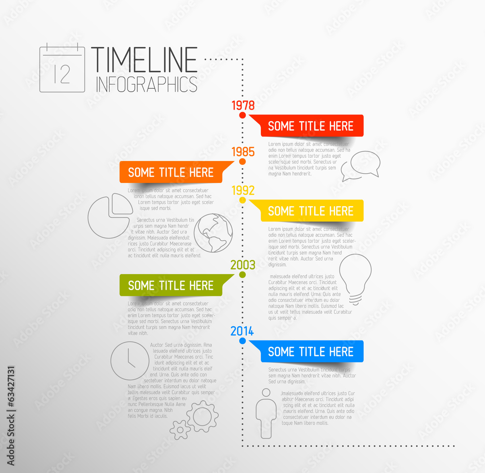 Infographic timeline report template Stock Vector | Adobe Stock