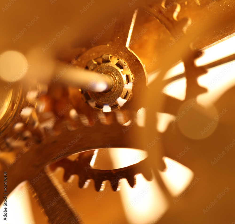 Clock mechanism Stock Photo | Adobe Stock