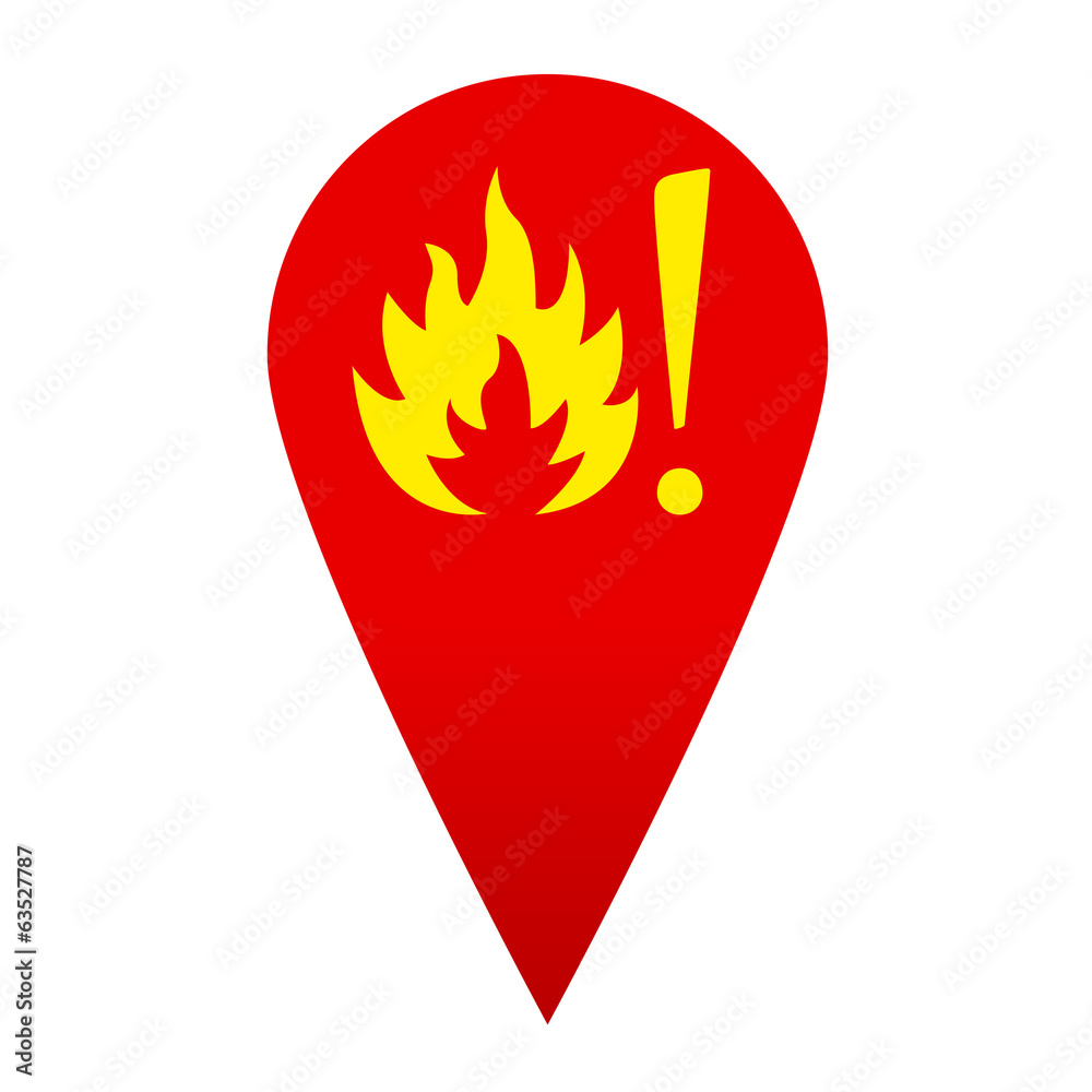 Ilustración de Stock Icono localizacion simbolo incendio | Adobe Stock