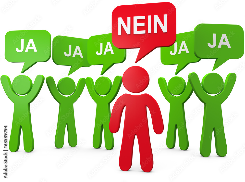 Neinsager Querstellen Eigene Meinung - Stock - GamesAgeddon