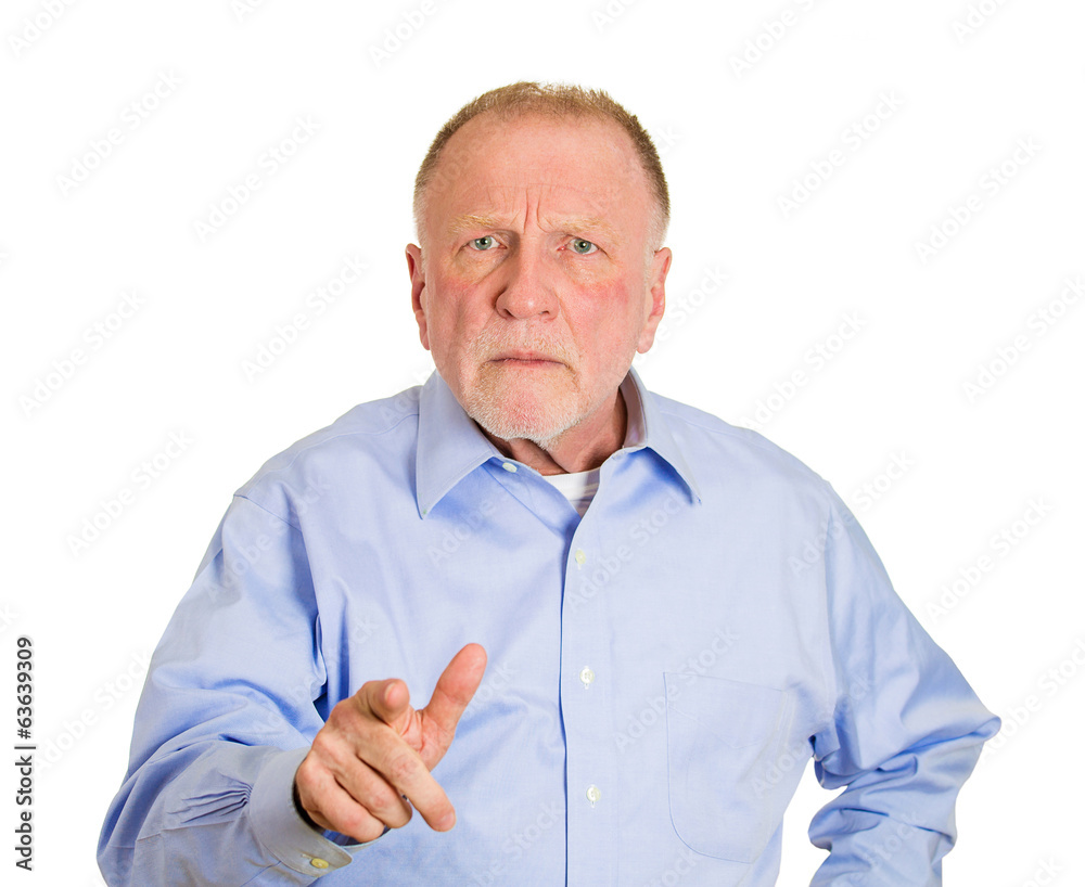 old guy pointing