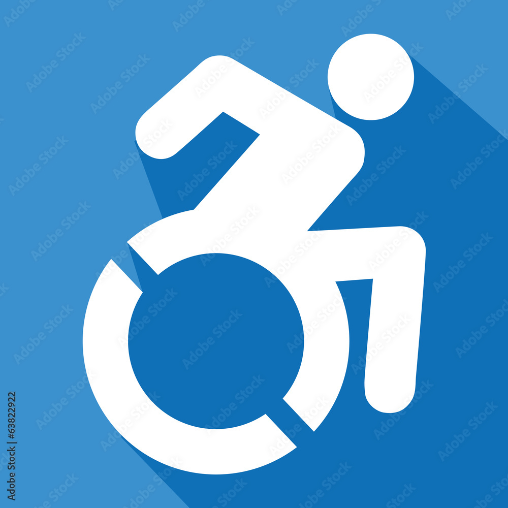 Logo personne handicapée. Stock Vector | Adobe Stock