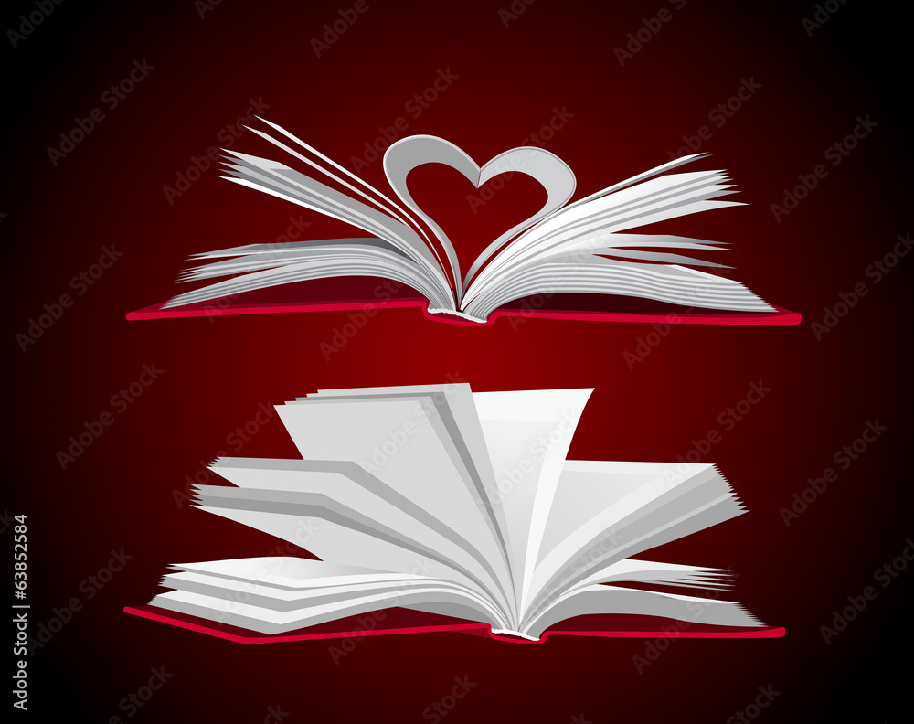 Open book vector set Stock Vector | Adobe Stock