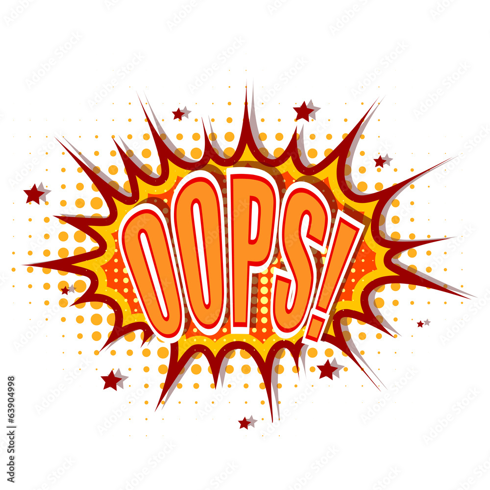Cartoon illustration of oops Stock Vector | Adobe Stock