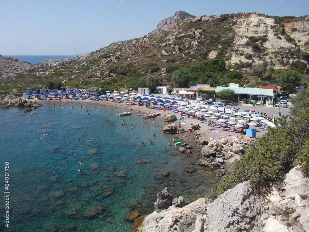 Ladiko Beach Faliraki Rhodes Island Greece 05 Stock Photo | Adobe Stock