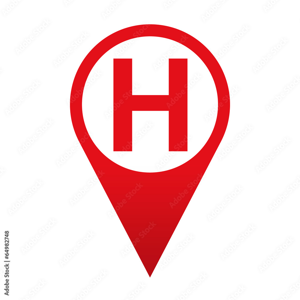 Ilustração Icono localizacion simbolo hospital do Stock | Adobe Stock