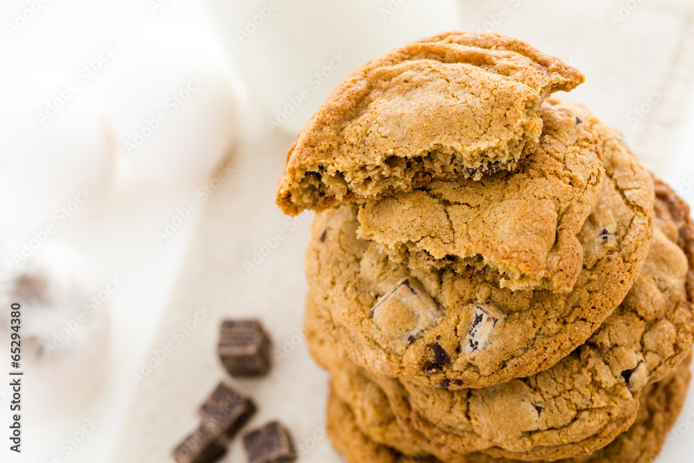 Chocolate chunk cookies Stock Photo | Adobe Stock