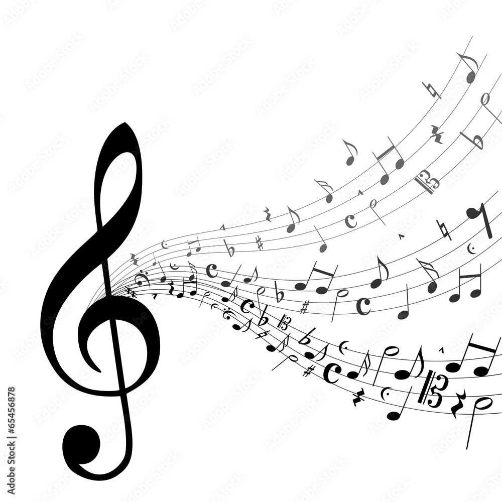 Notenschlüssel Noten Musik Wall Mural | Wallpaper Murals-kebay