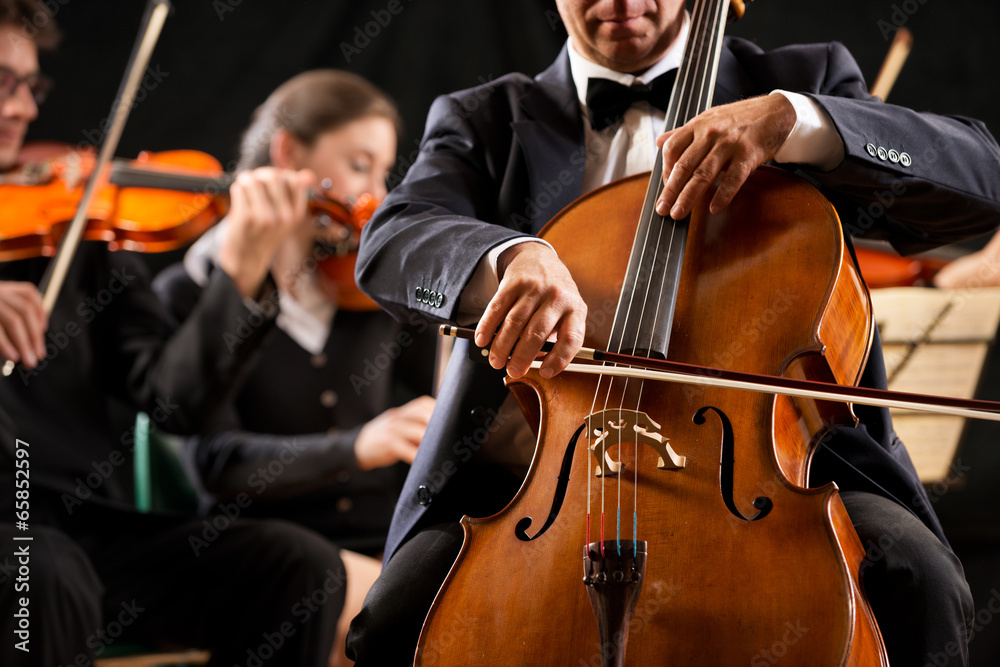 Stock-Foto „String orchestra performance“ | Adobe Stock
