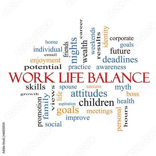 Work Life Balance Word Cloud Concept - Buy this stock illustration and ...