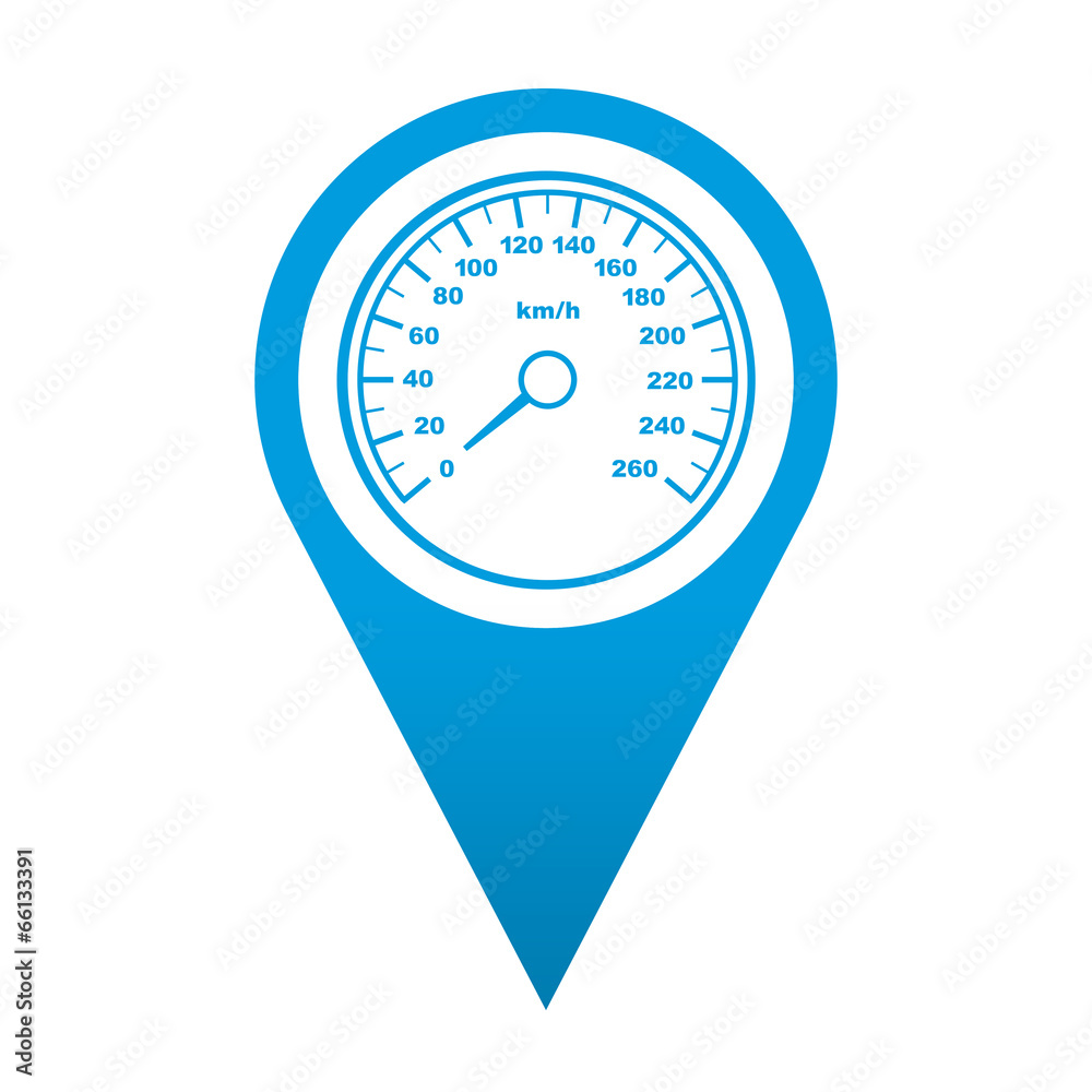 Icono localizacion simbolo velocimetro Stock Illustration | Adobe Stock