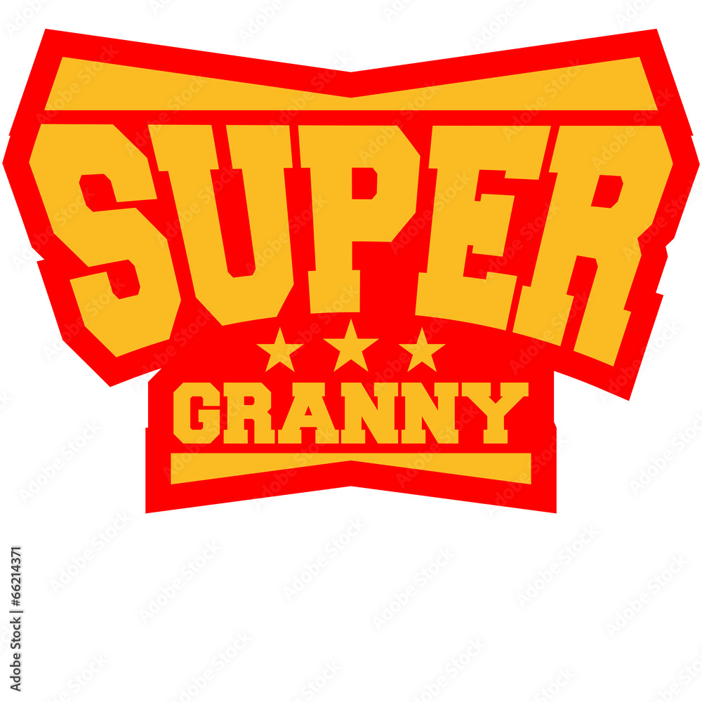 Super Granny Grandma Hero Logo Stock Illustration | Adobe Stock