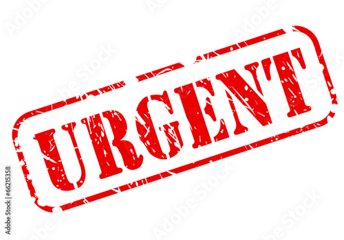URGENT stamp with red text on white Stock Vector | Adobe Stock